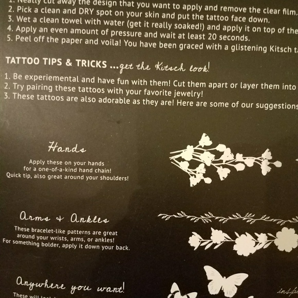 Kitsch | Accessories | Kitsch Temporary Tattoos | Poshmark